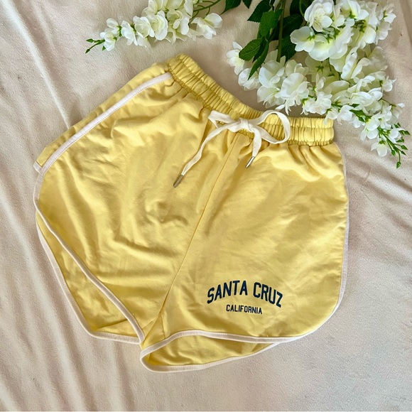 Shorts | Pale Yellow Track Shorts | Poshmark